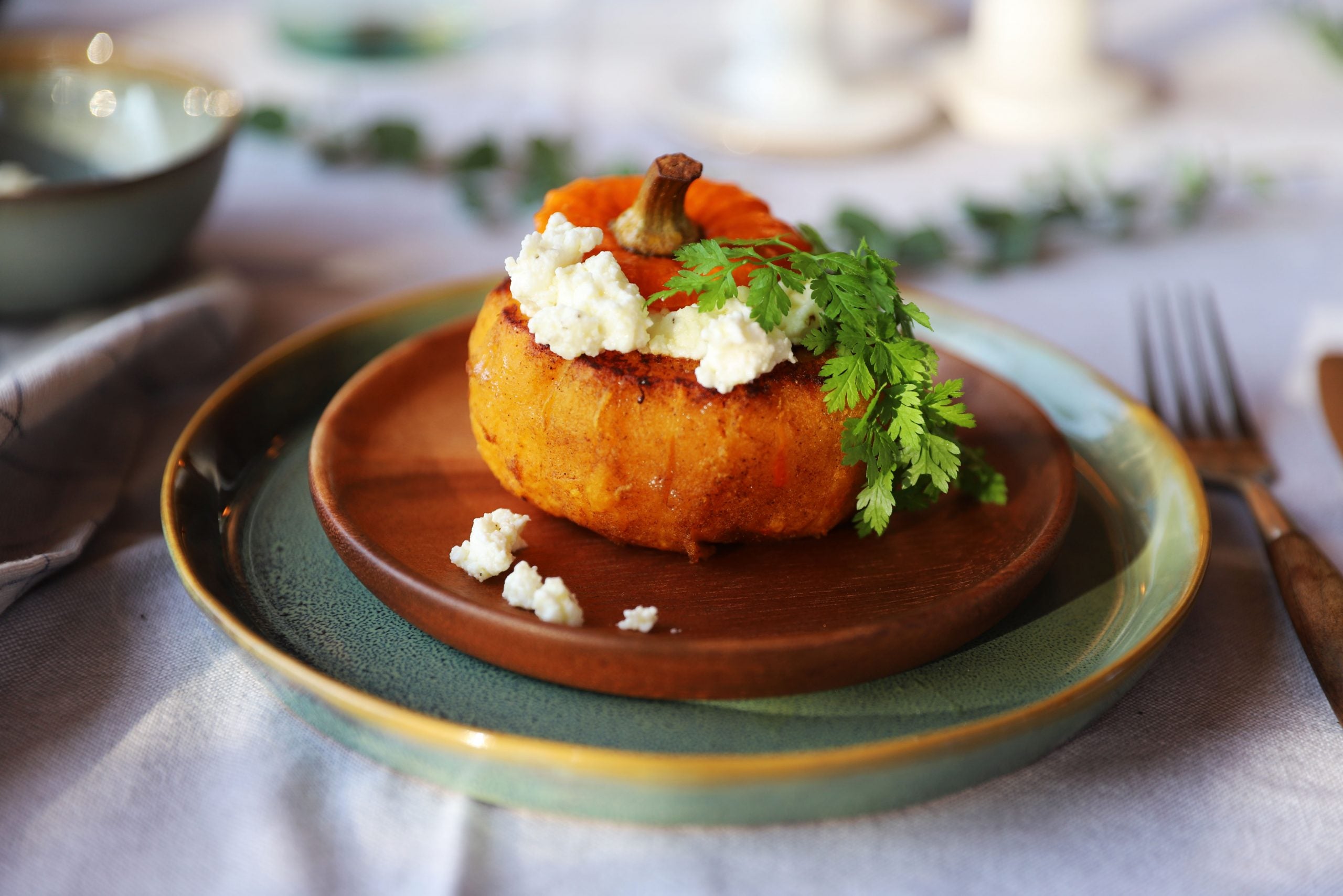 Zoete mini pompoen met ricotta – Lindenhoff.nl